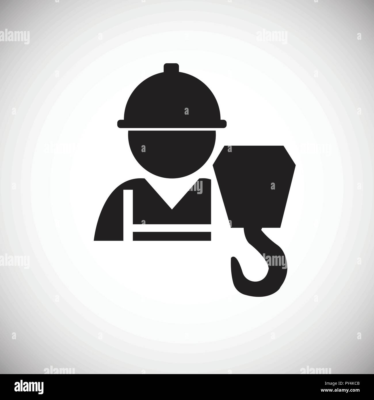 Worker crane operator on white background Stock Vector Image & Art - Alamy
