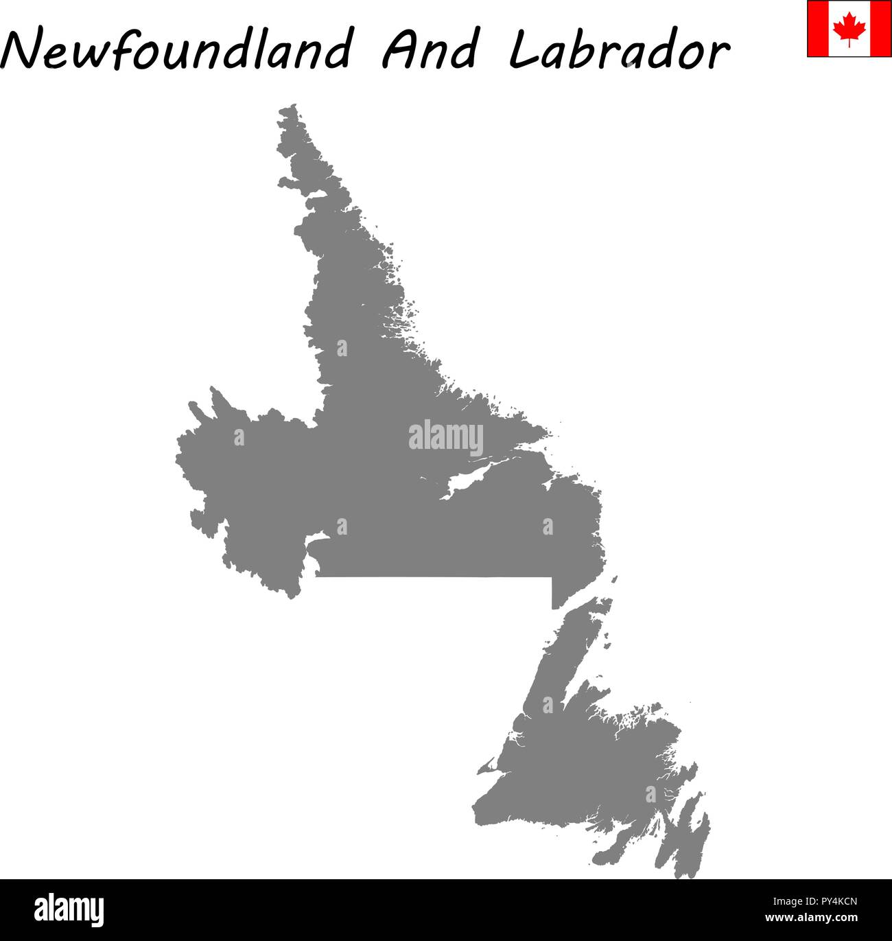 Map of newfoundland hi-res stock photography and images - Alamy