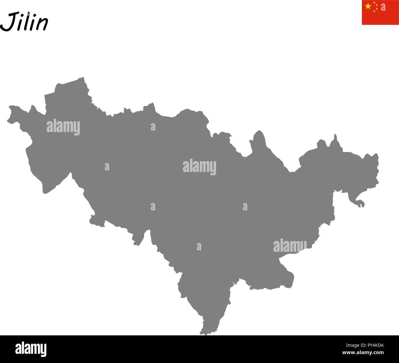 Jilin vector outline map hi-res stock photography and images - Alamy