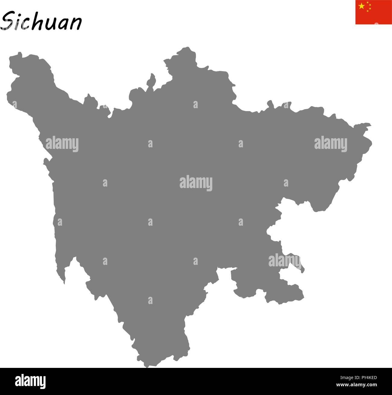 Sichuan map Stock Vector Images - Alamy