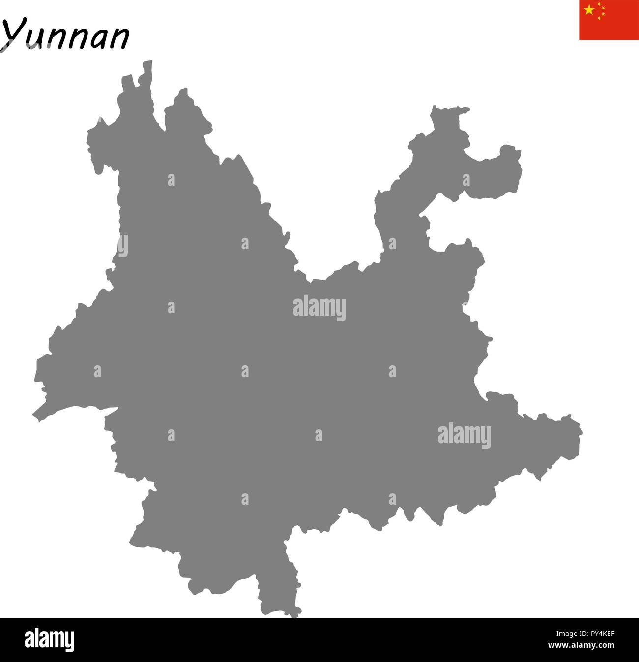Yunnan outline vector hi-res stock photography and images - Alamy