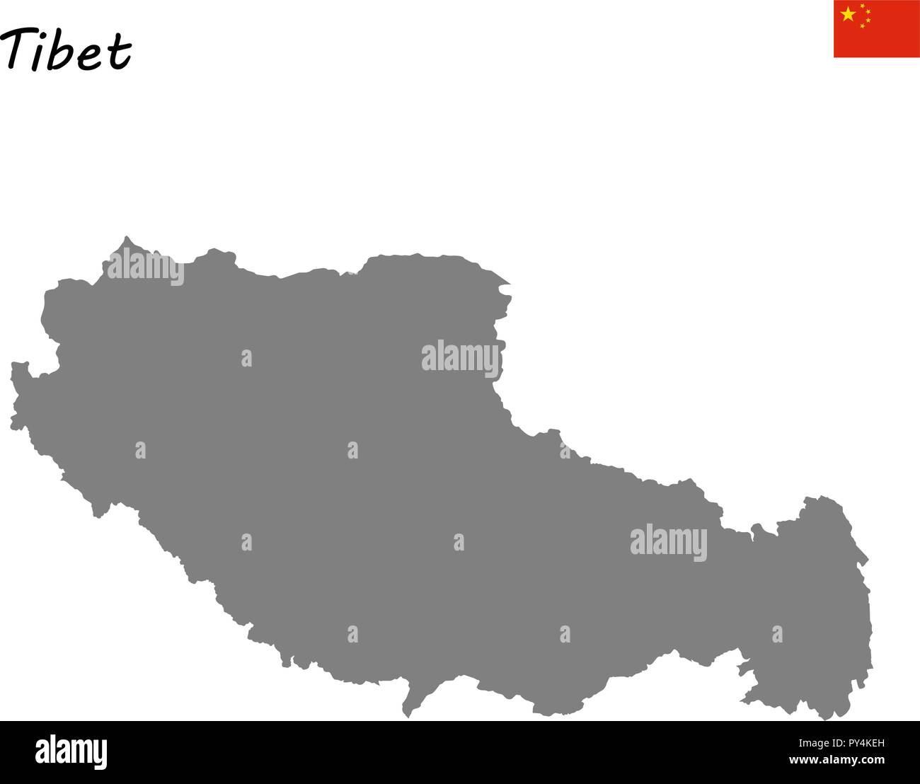 Map of tibet hi-res stock photography and images - Alamy