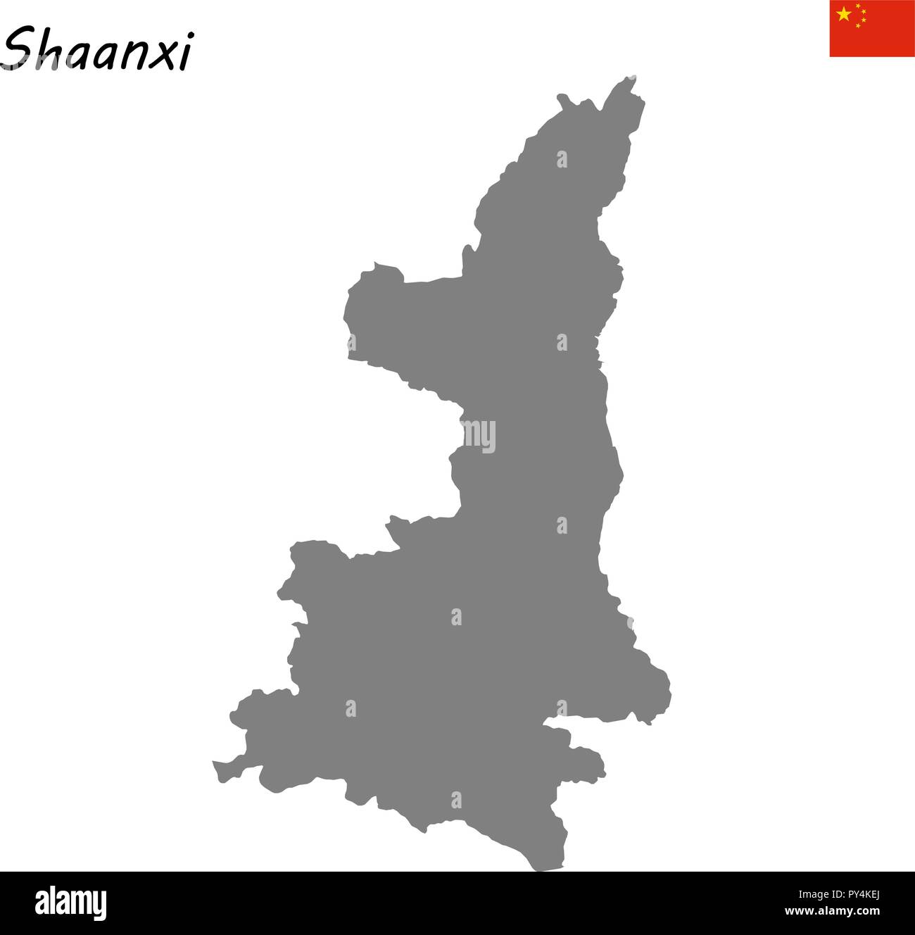 Shaanxi map vector Stock Vector Images - Alamy