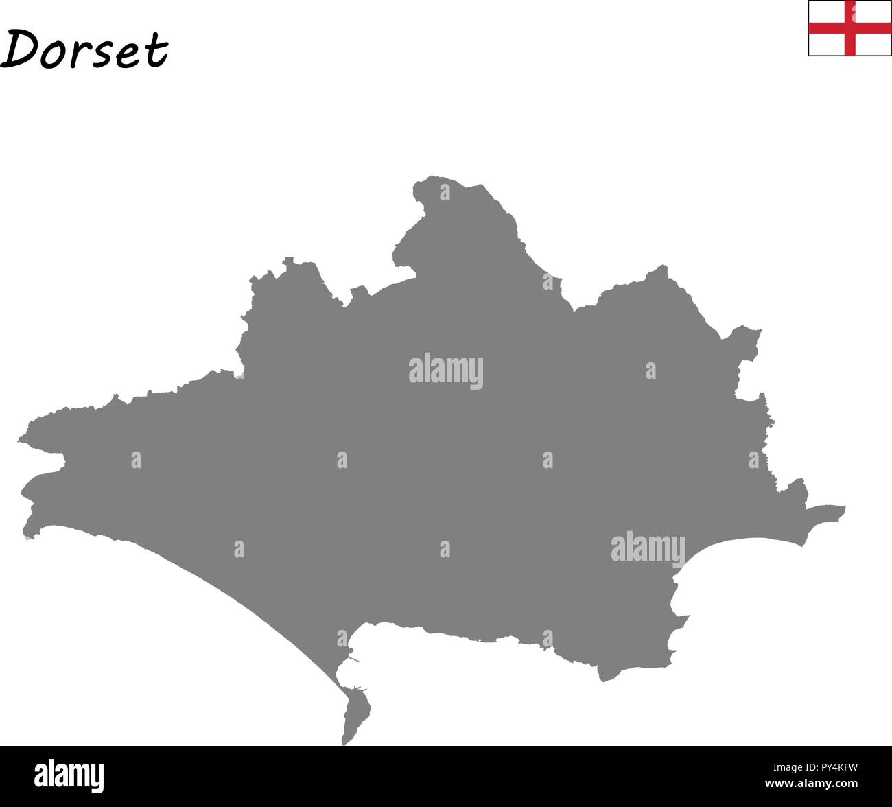Dorset outline map hi-res stock photography and images - Alamy