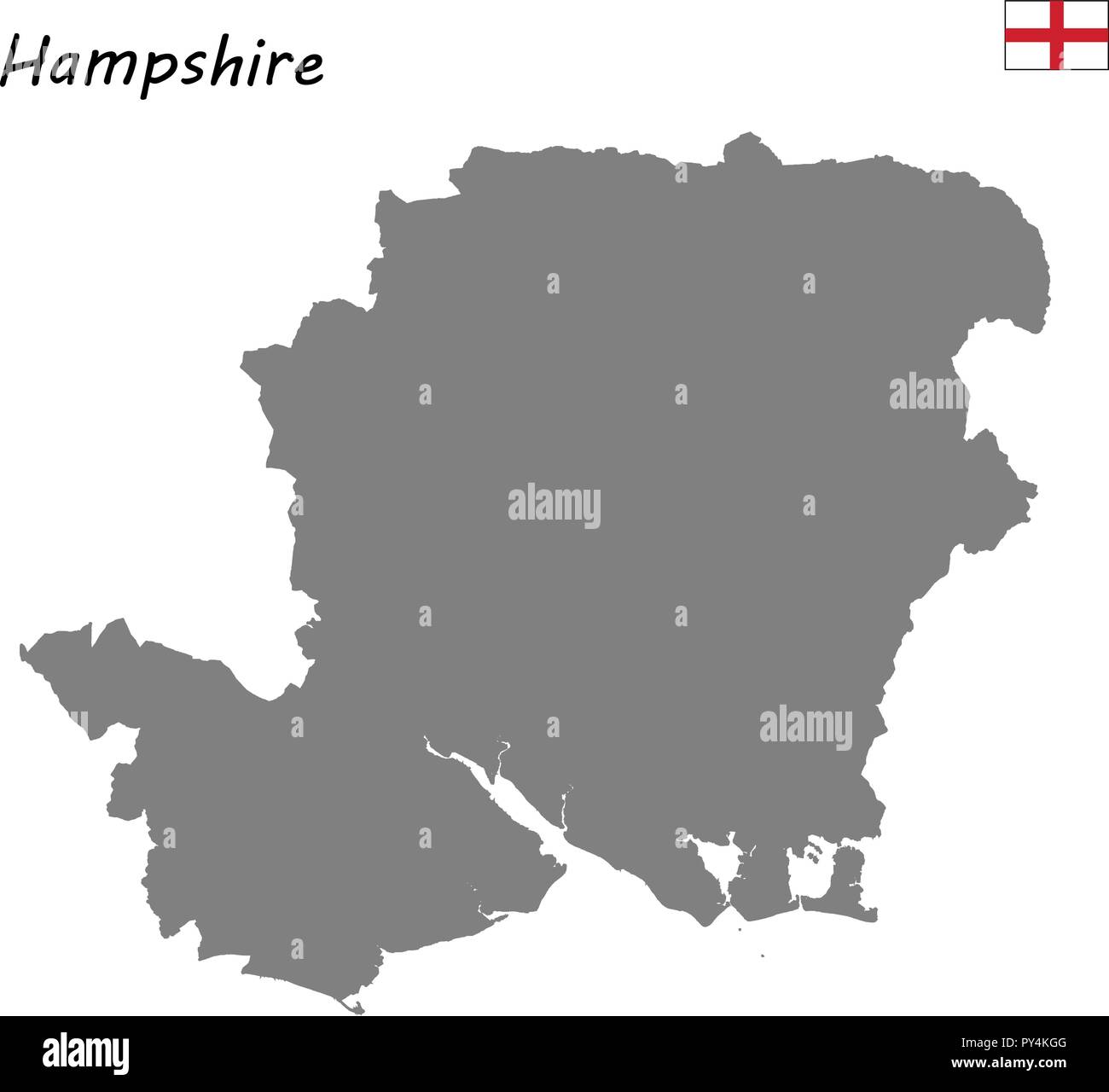 Hampshire uk map hi-res stock photography and images - Alamy