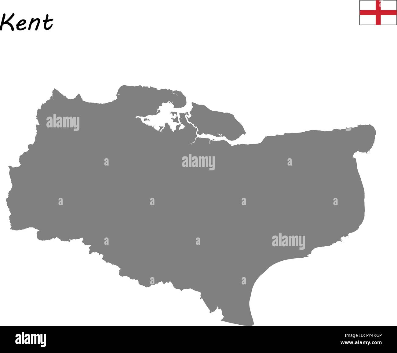 Kent map Stock Vector Images - Alamy