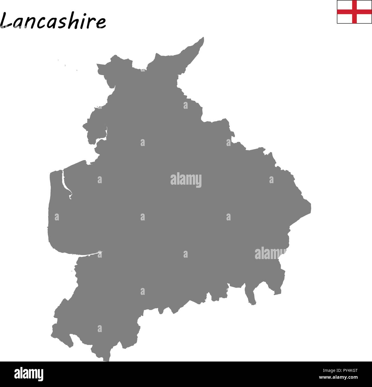 Map of lancashire hi-res stock photography and images - Alamy