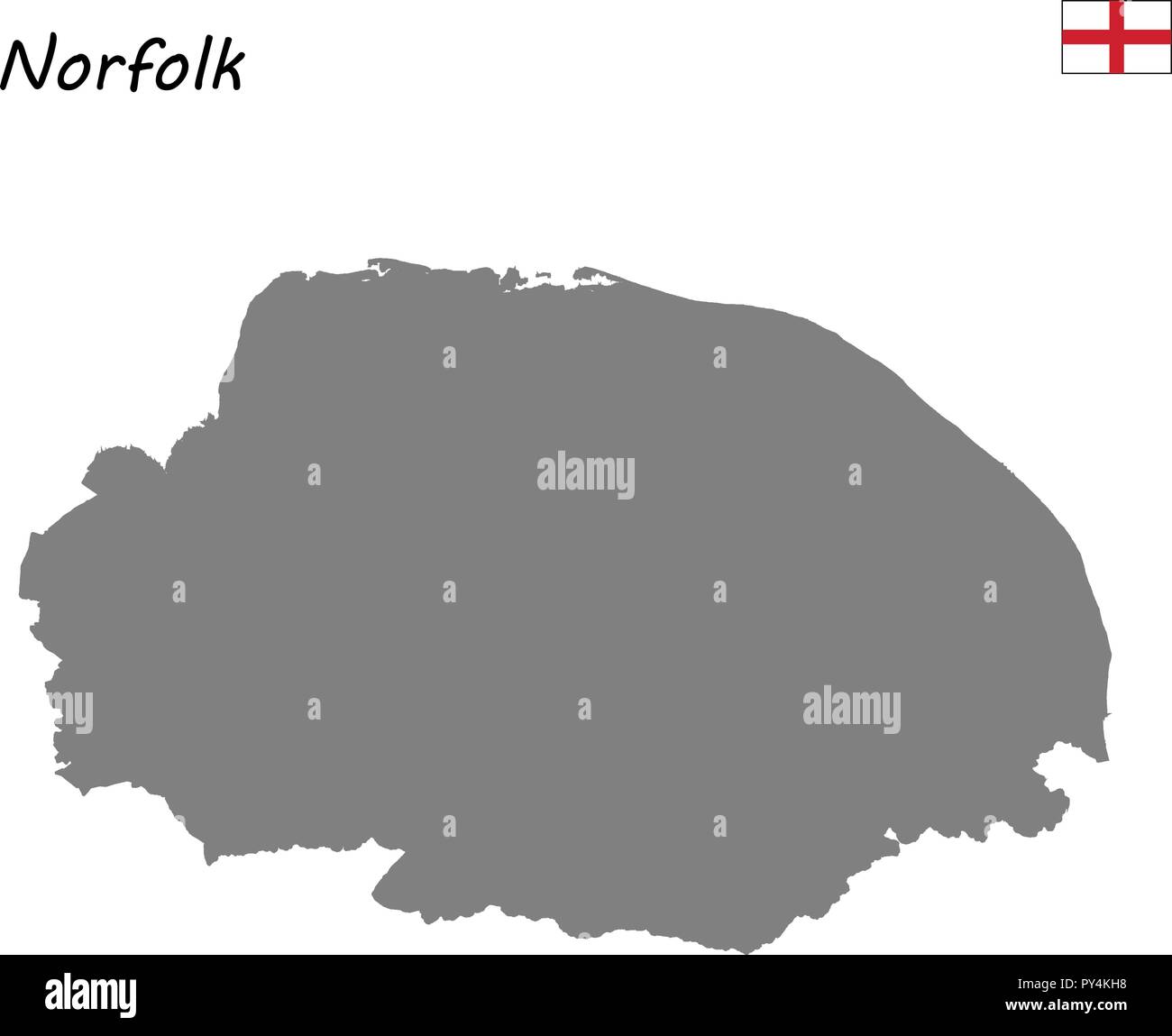Map of norfolk uk Stock Vector Images - Alamy