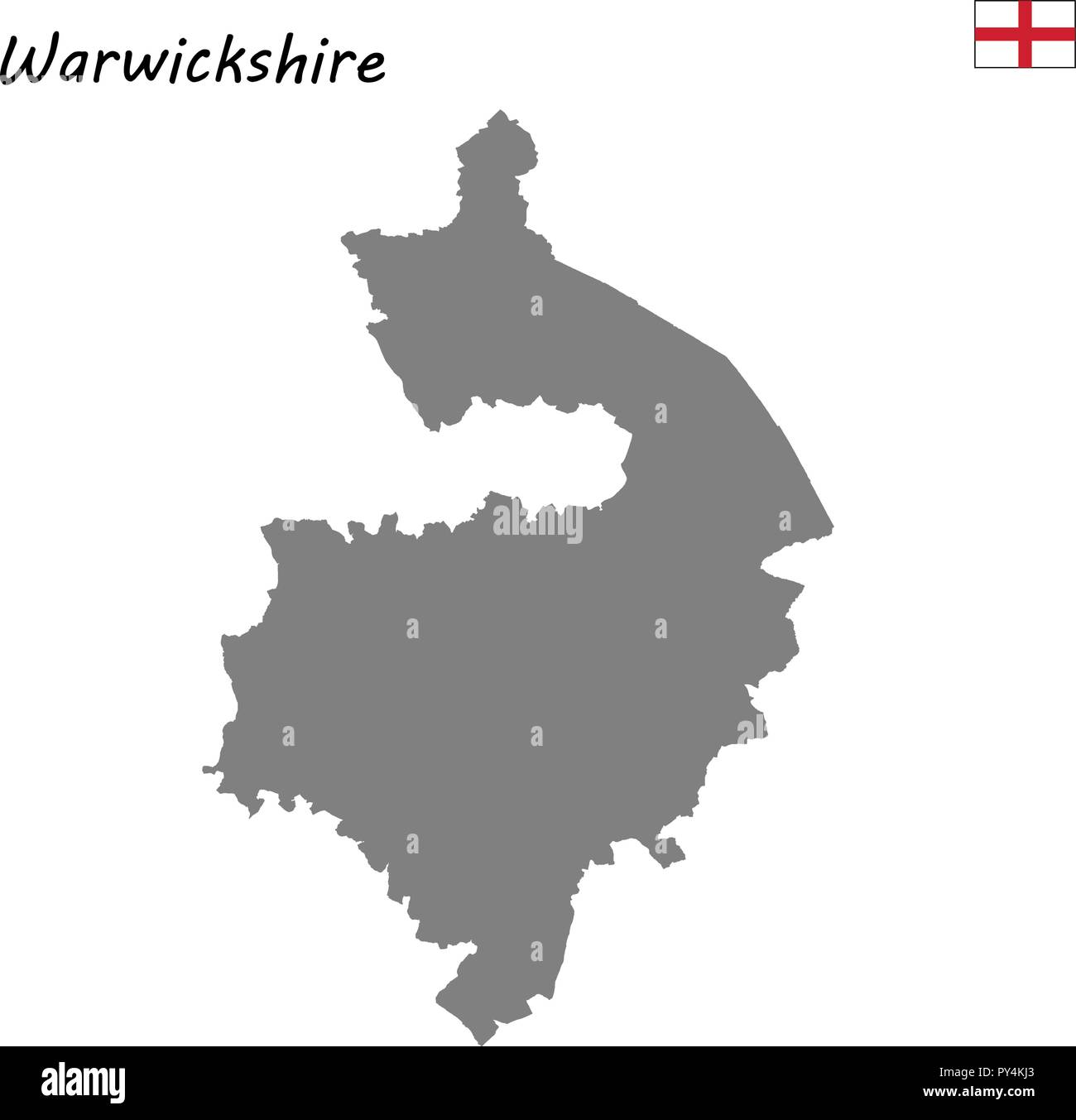 Warwickshire map Stock Vector Images - Alamy