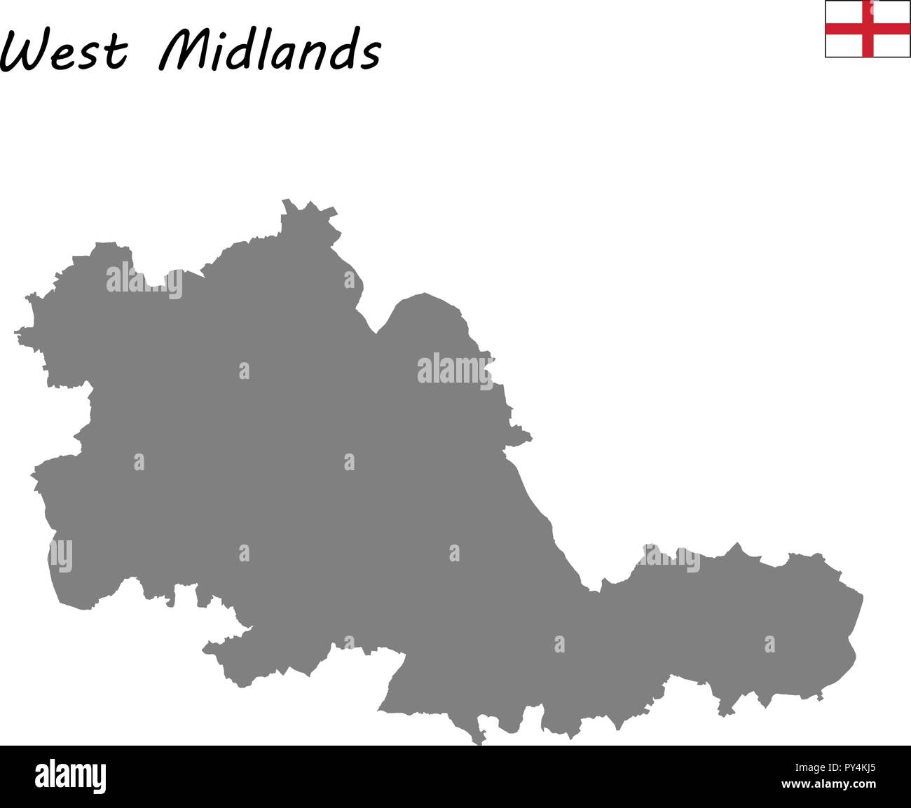 Midlands england map hi-res stock photography and images - Alamy