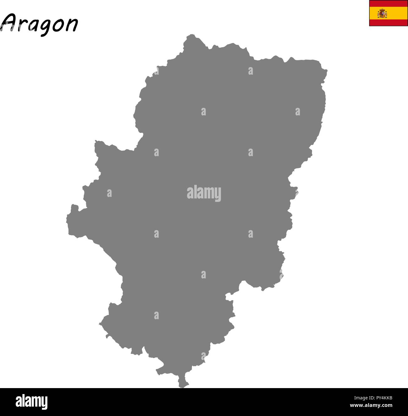Aragon vector map Stock Vector Images - Alamy