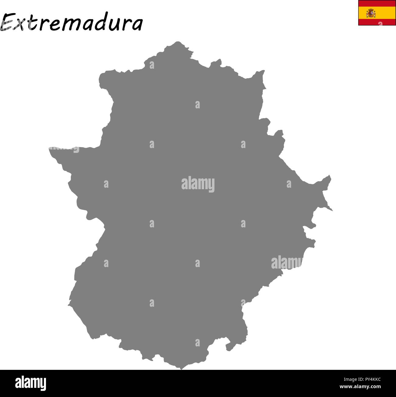 Map of extremadura Stock Vector Images - Alamy