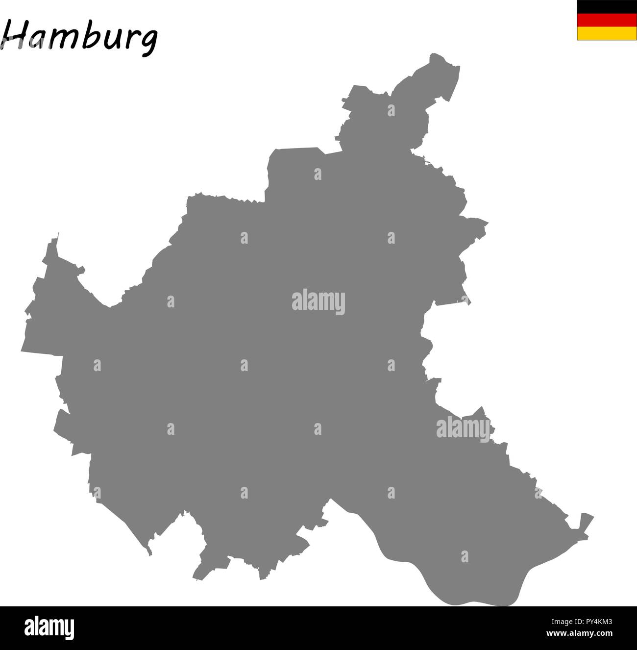 Hamburg area map hi-res stock photography and images - Alamy