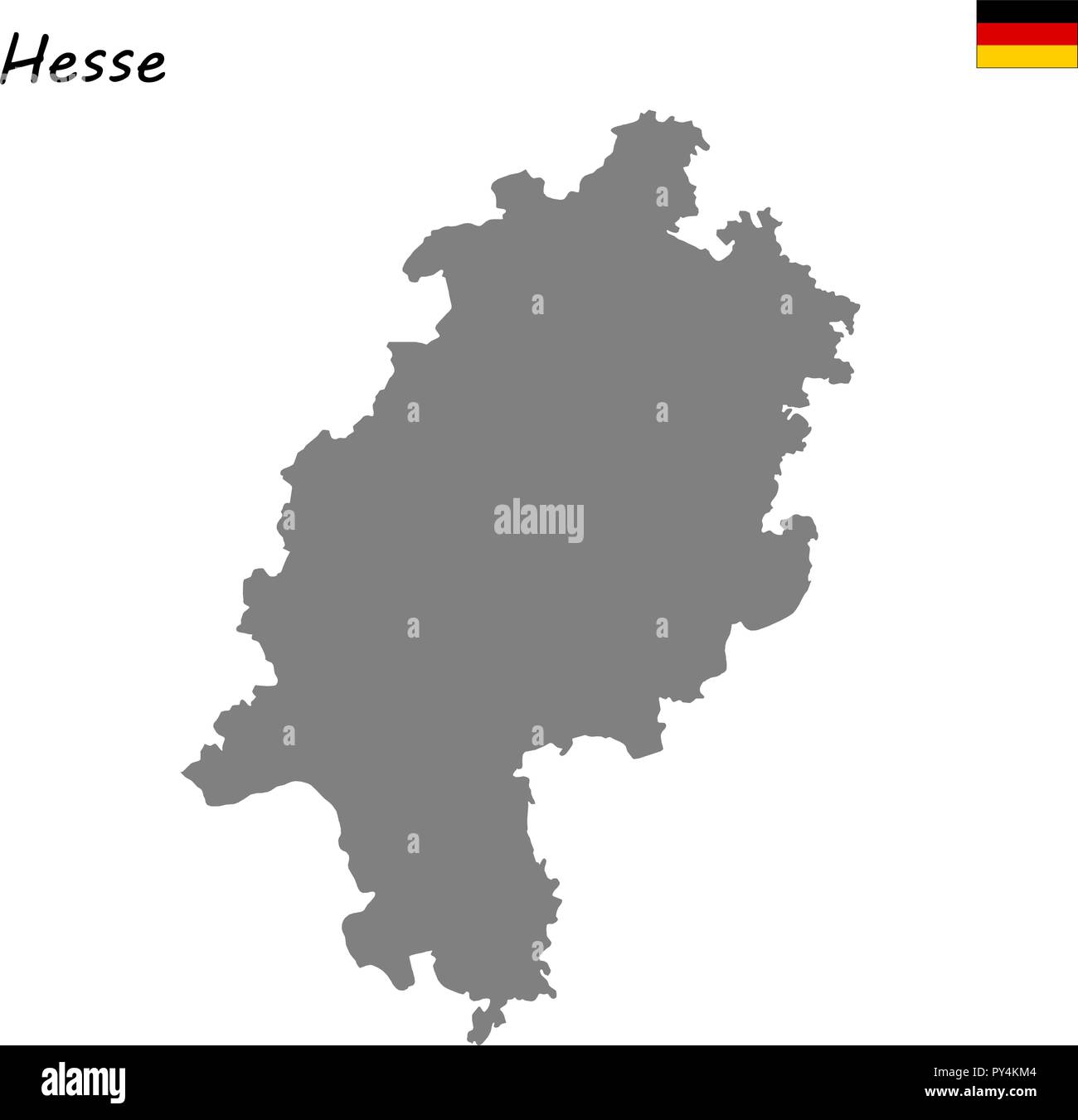 Hesse province map hi-res stock photography and images - Alamy