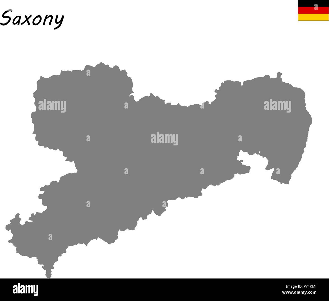 Saxony province map hi-res stock photography and images - Alamy
