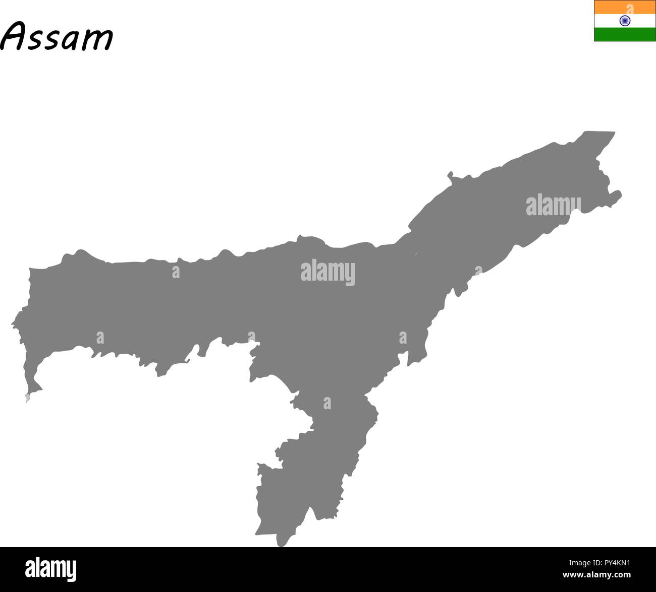 Assam map hi-res stock photography and images - Alamy