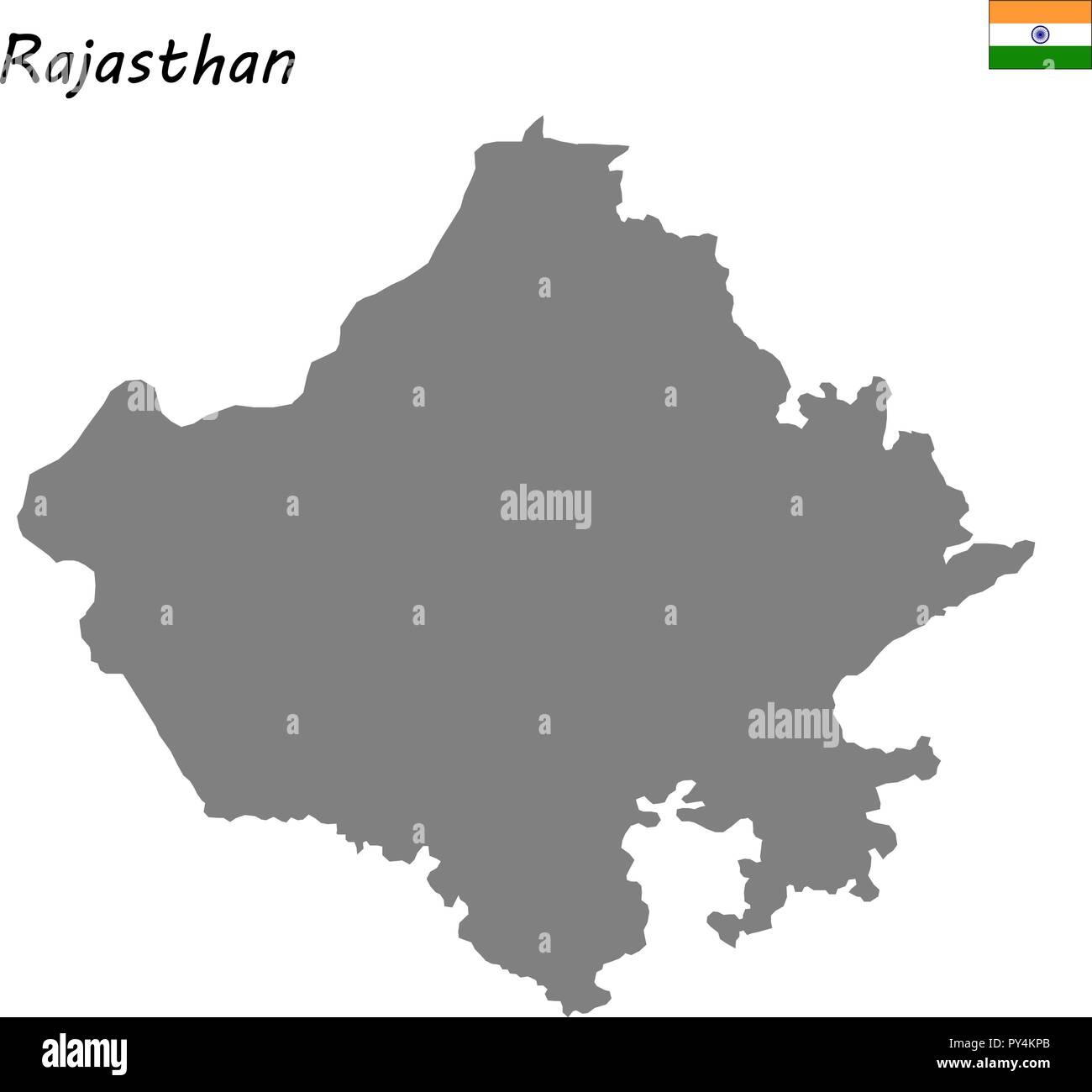 Map of rajasthan hi-res stock photography and images - Alamy
