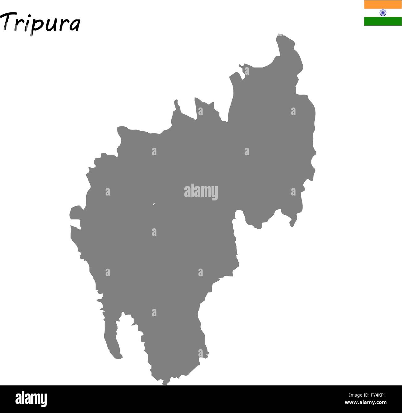 Tripura map hi-res stock photography and images - Alamy