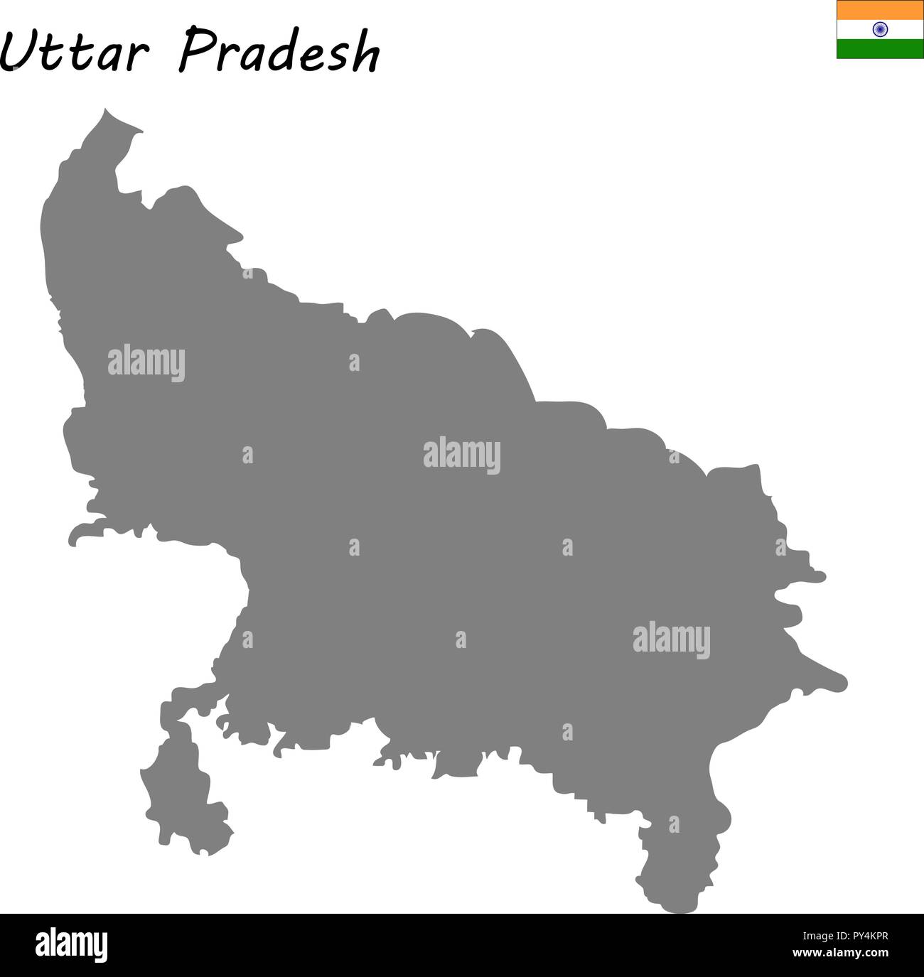 Uttar pradesh map hi-res stock photography and images - Alamy