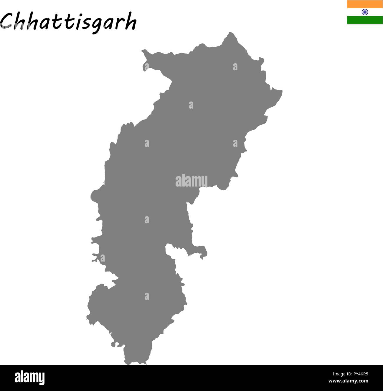Map of chhattisgarh hi-res stock photography and images - Alamy