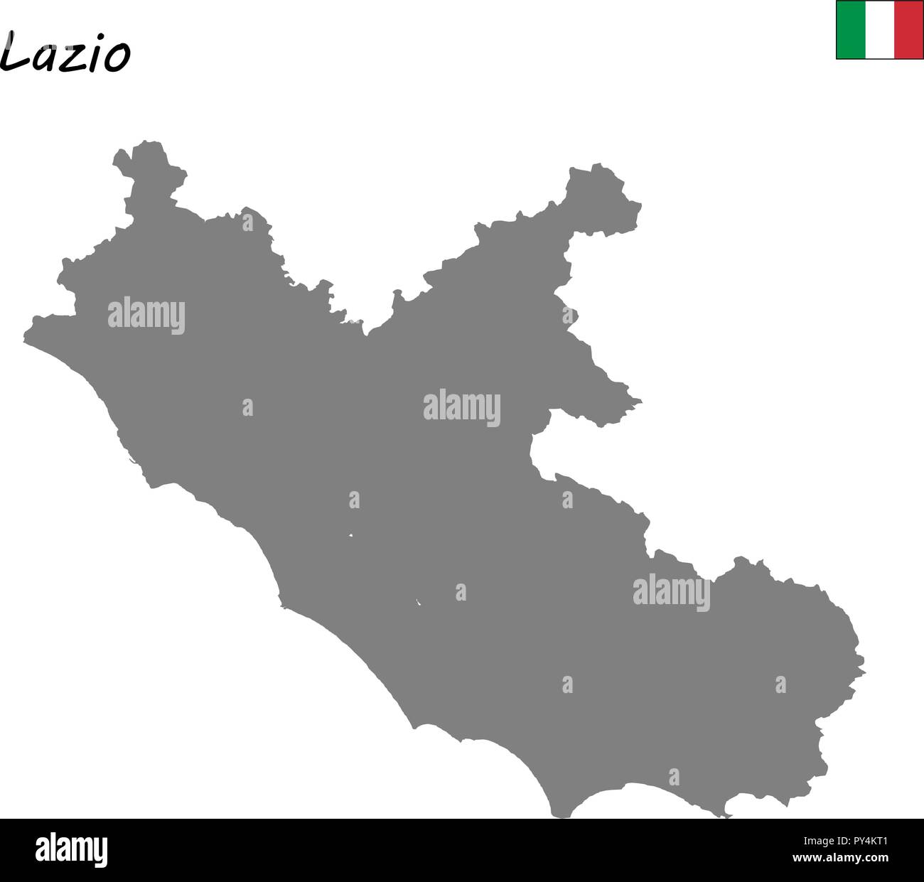 High Quality map of Lazio is a region of Italy Stock Vector Image & Art ...
