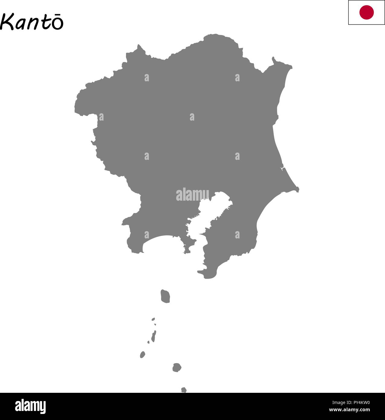 High Quality map of Kanto is a region of Japan Stock Vector Image & Art ...