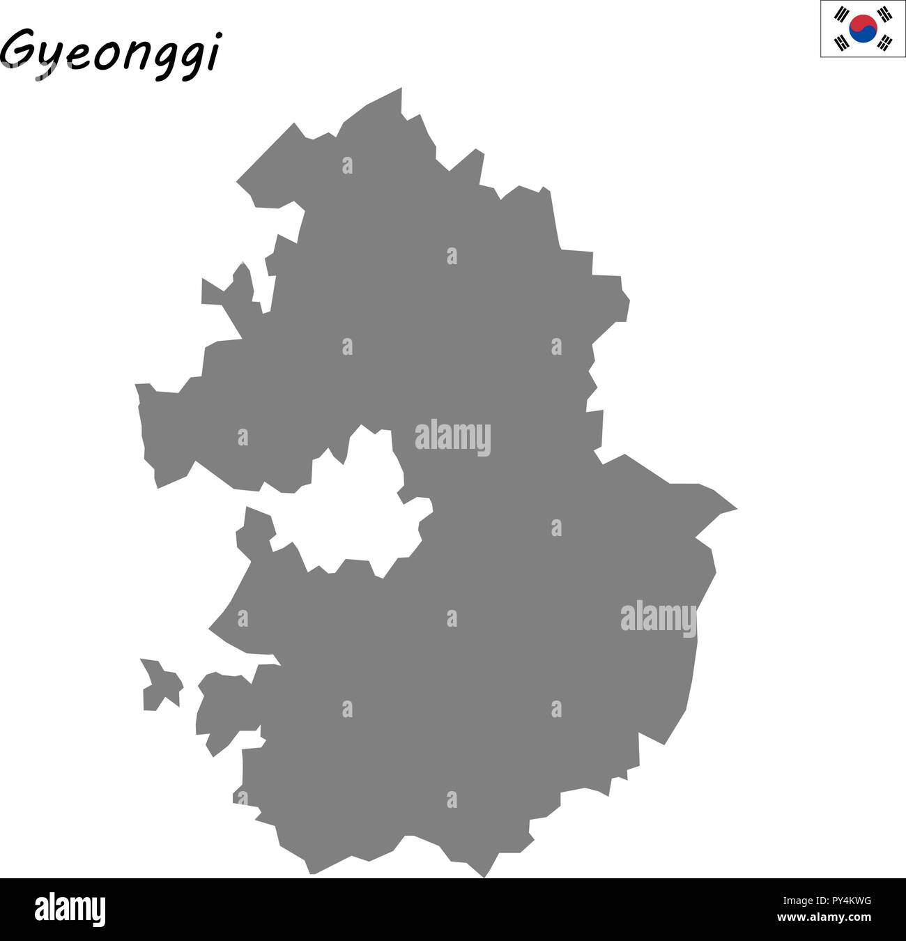 High Quality map province of South Korea. Gyeonggi Stock Vector Image ...