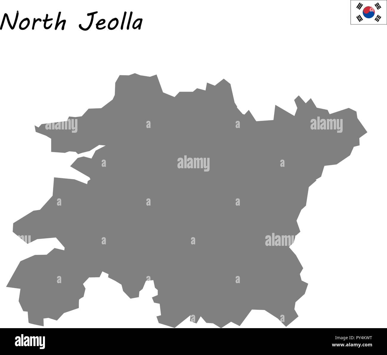 High Quality map province of South Korea. North Jeolla Stock Vector ...