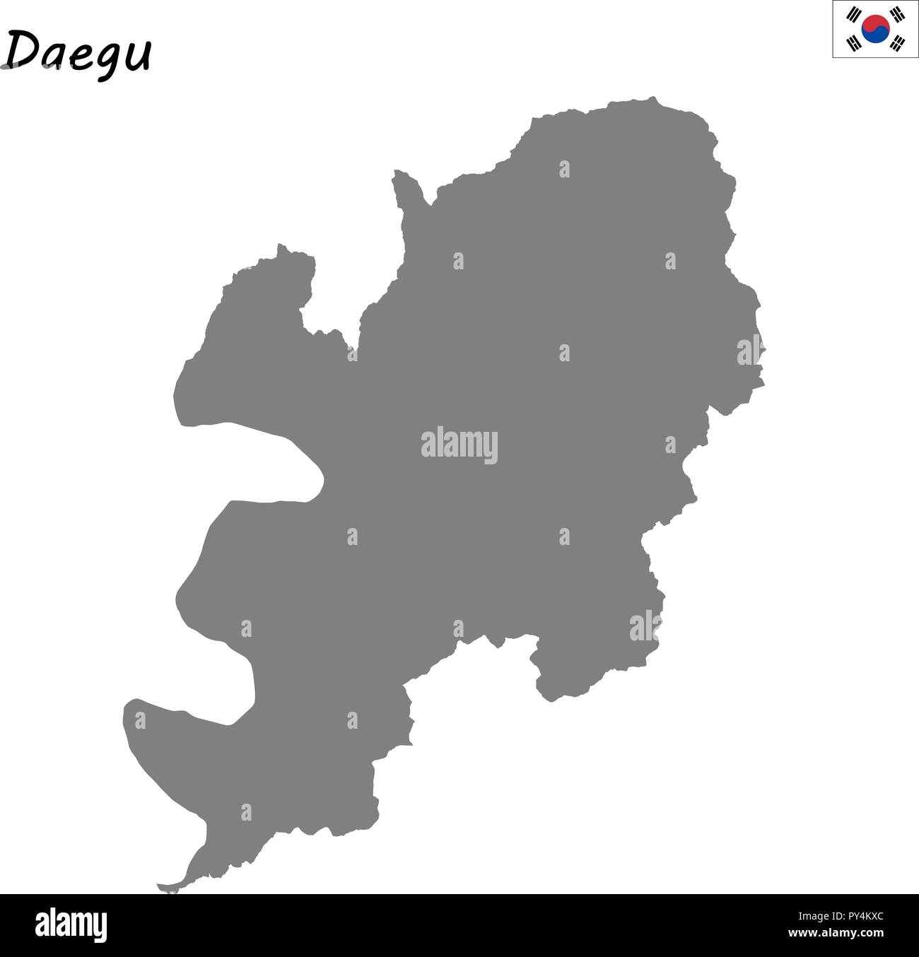 High Quality map metropolitan city of South Korea.Daegu Stock Vector ...