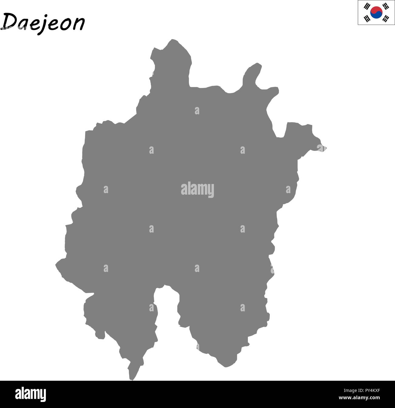 Daejeon map hi-res stock photography and images - Alamy