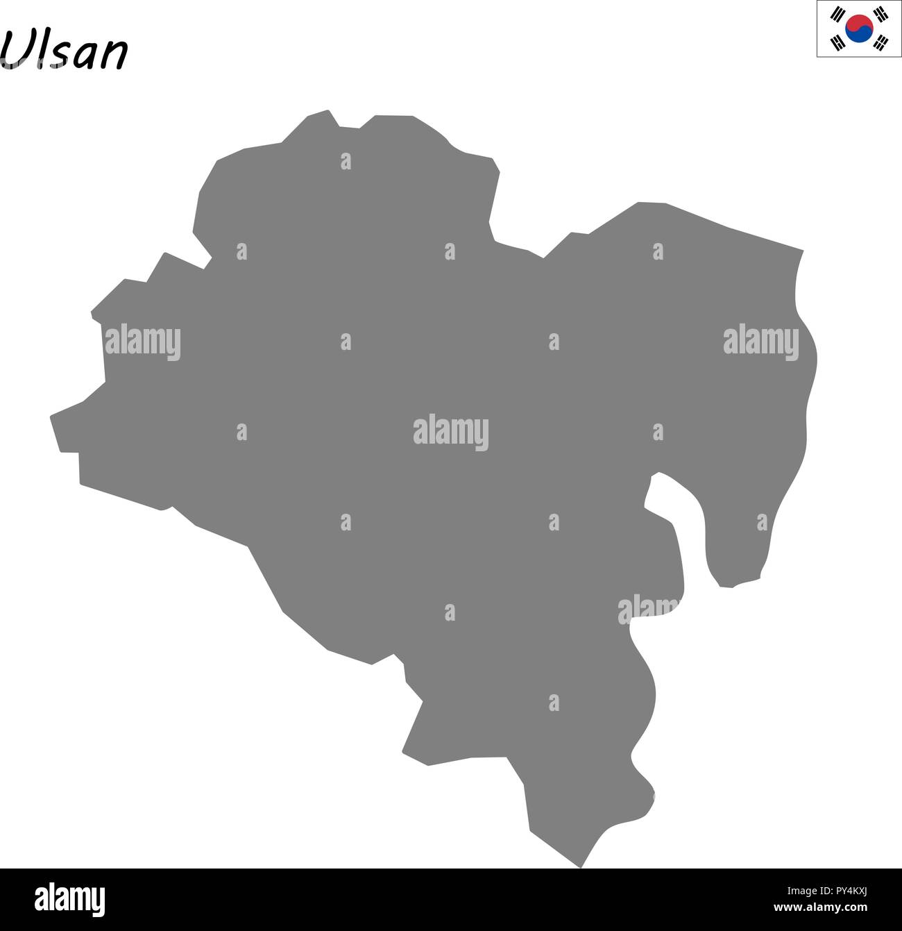 Ulsan map hi-res stock photography and images - Alamy
