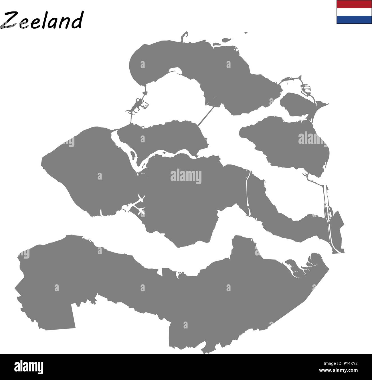 Map Zeeland Netherlands
