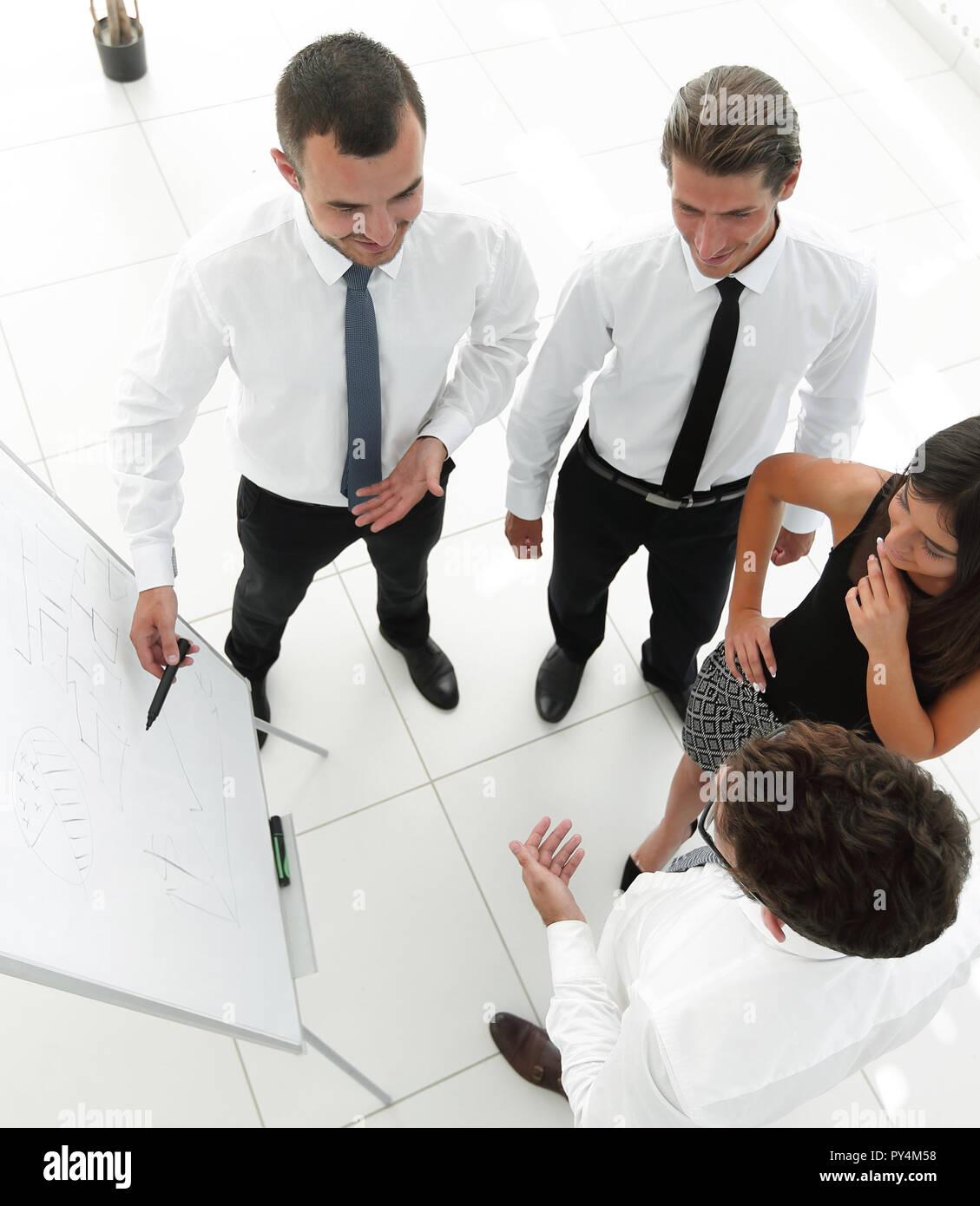 background image of a business team discussing new ideas Stock Photo ...
