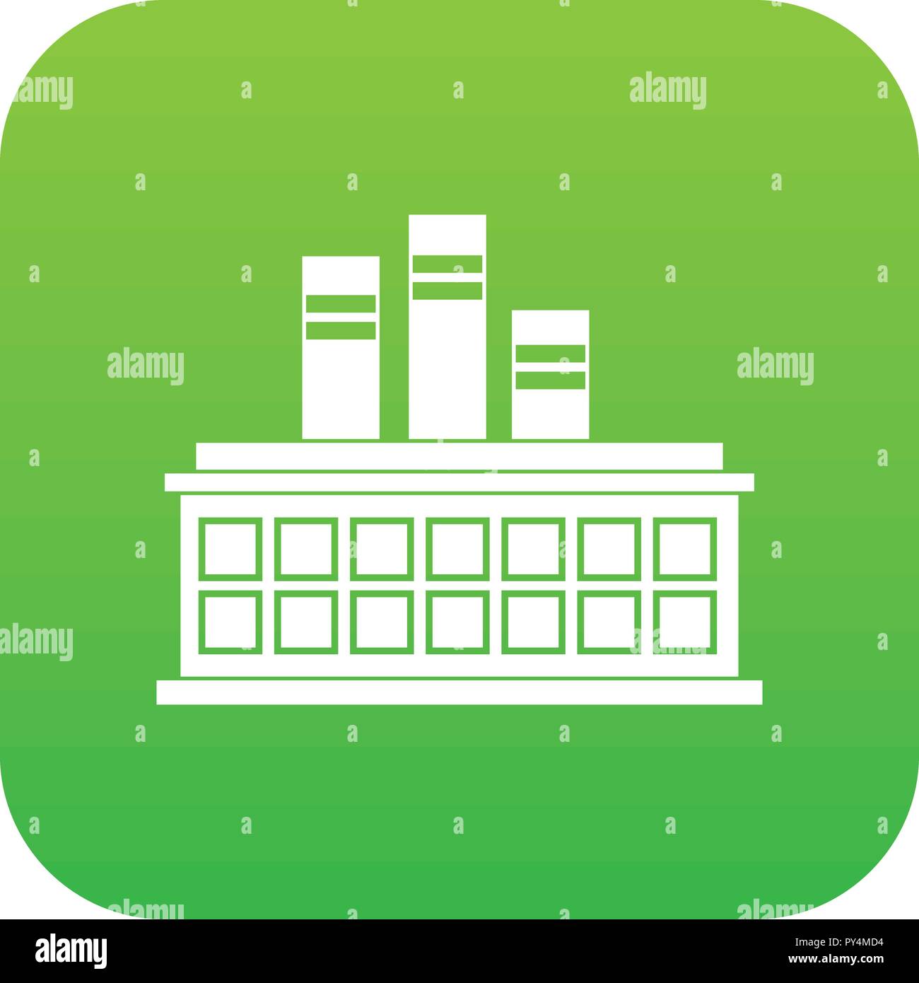 Oil refinery plant icon digital green Stock Vector Image & Art - Alamy