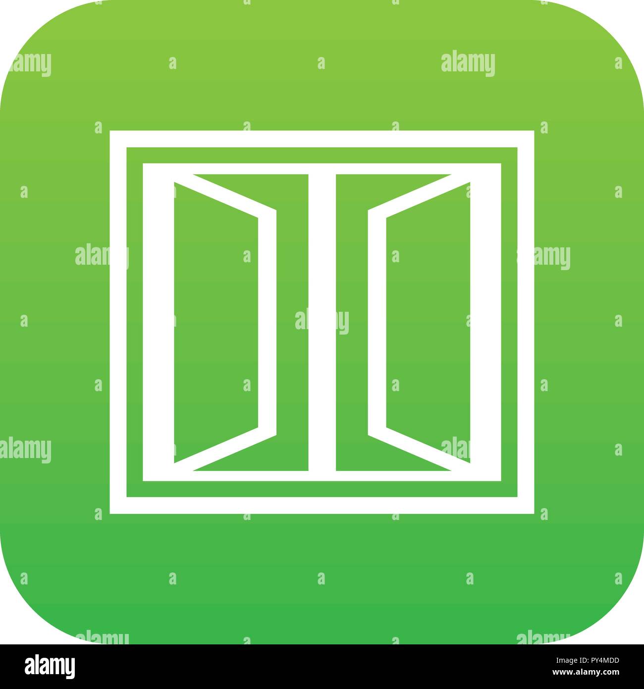 Plastic window frame icon green vector Stock Vector Image & Art - Alamy