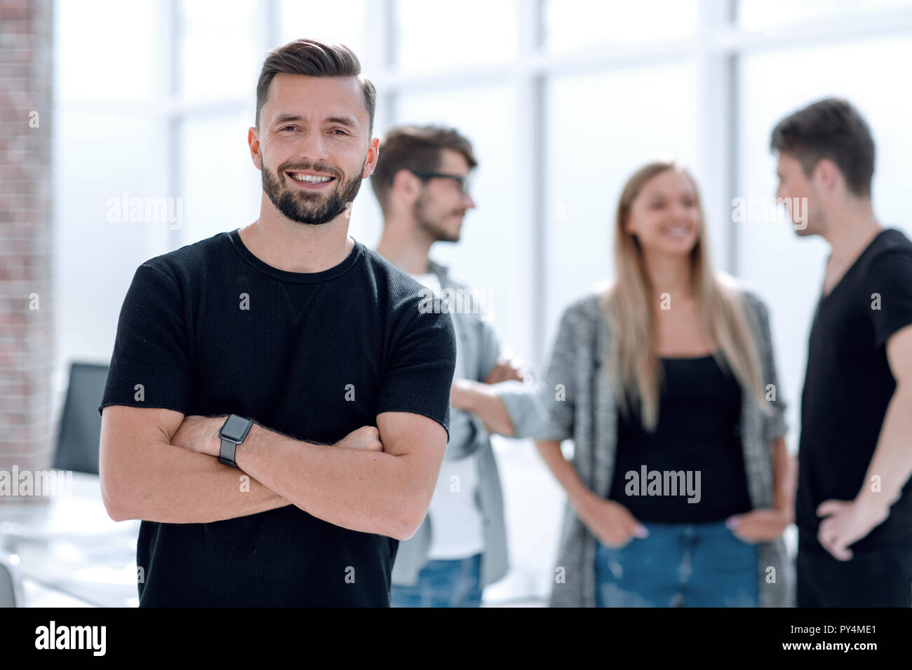 Group of human put their hands together Stock Photo - Alamy