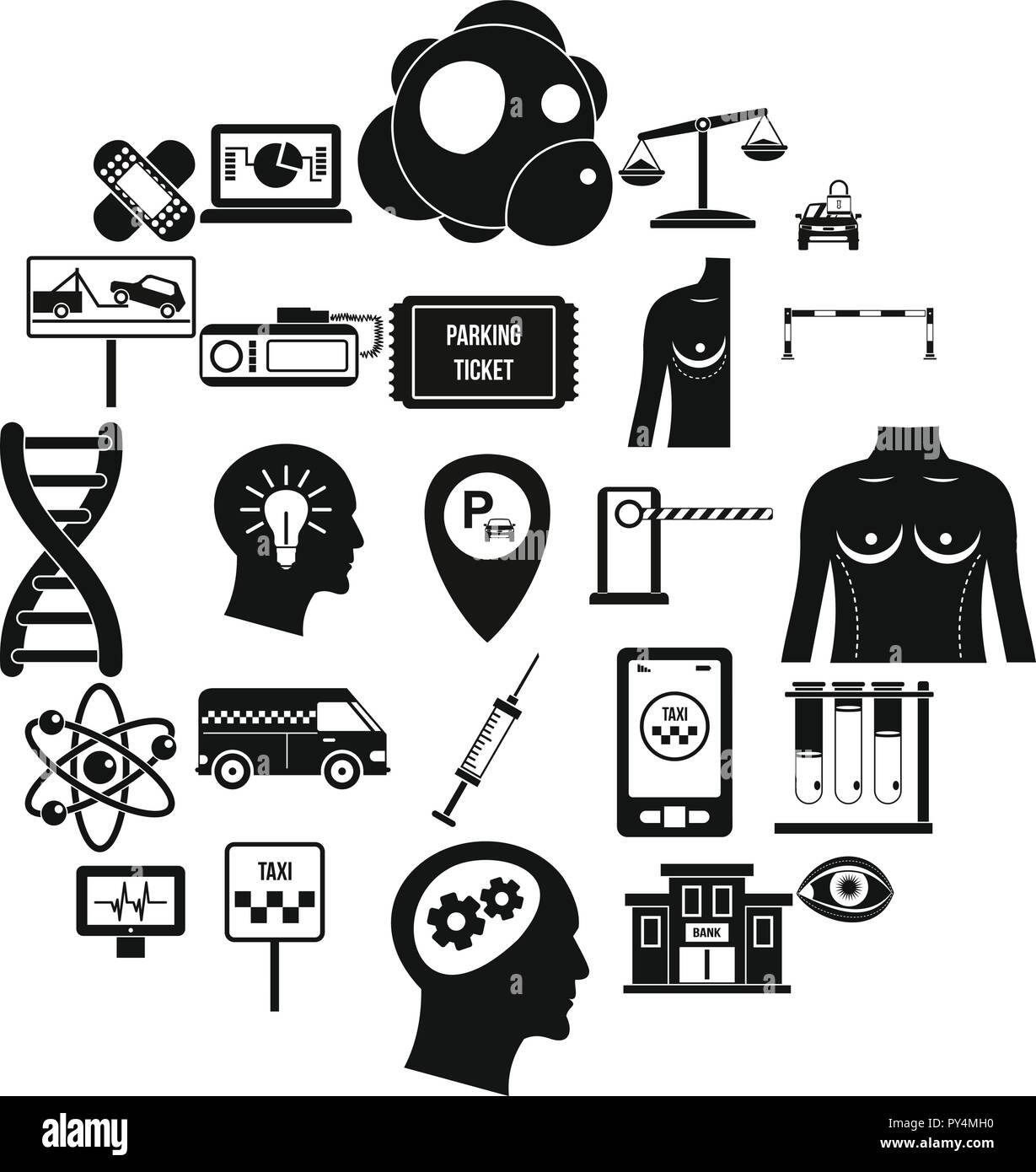 Staff icons set, simple style Stock Vector Image & Art - Alamy