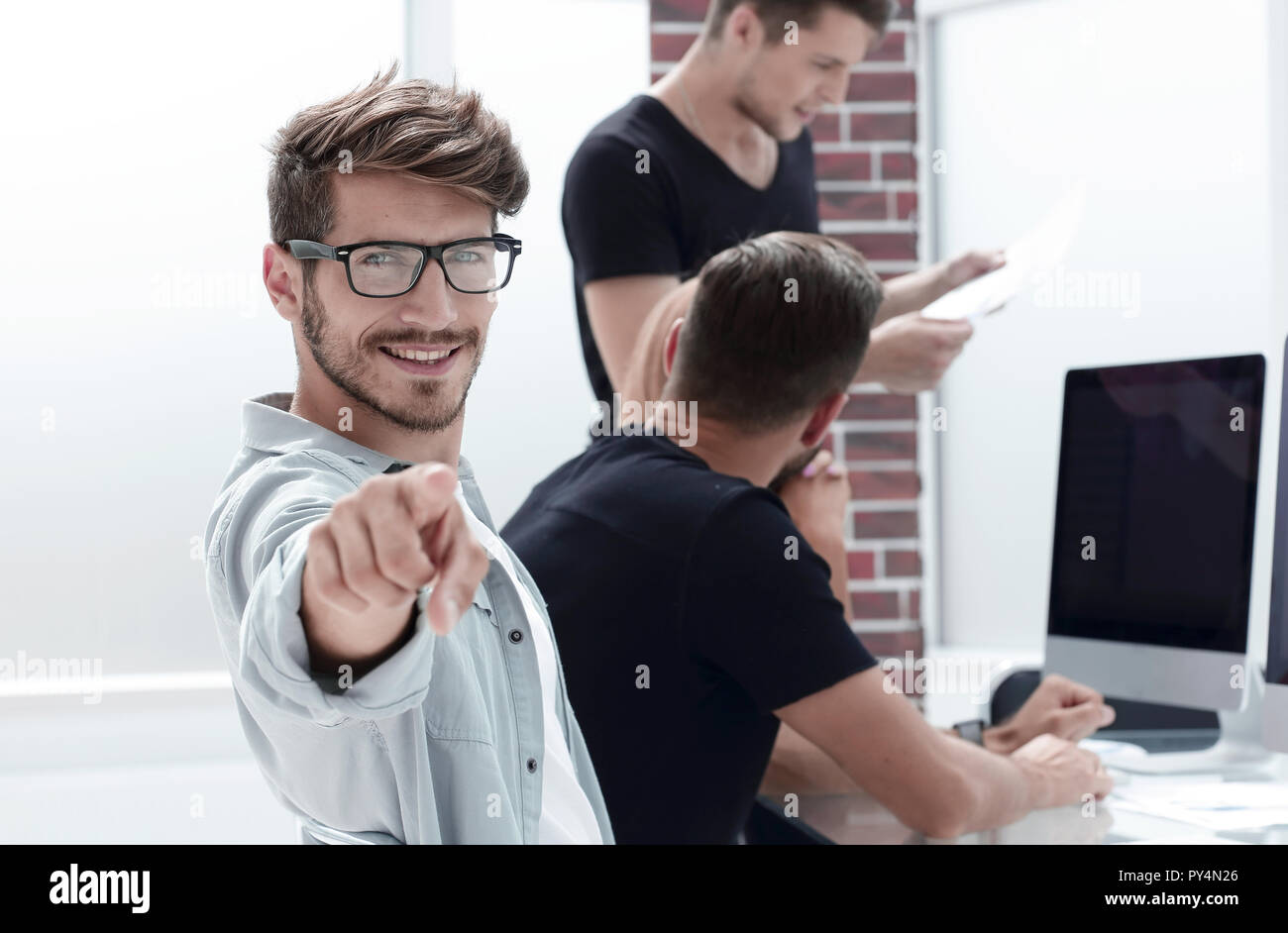 men in the office who is ready to work Stock Photo - Alamy