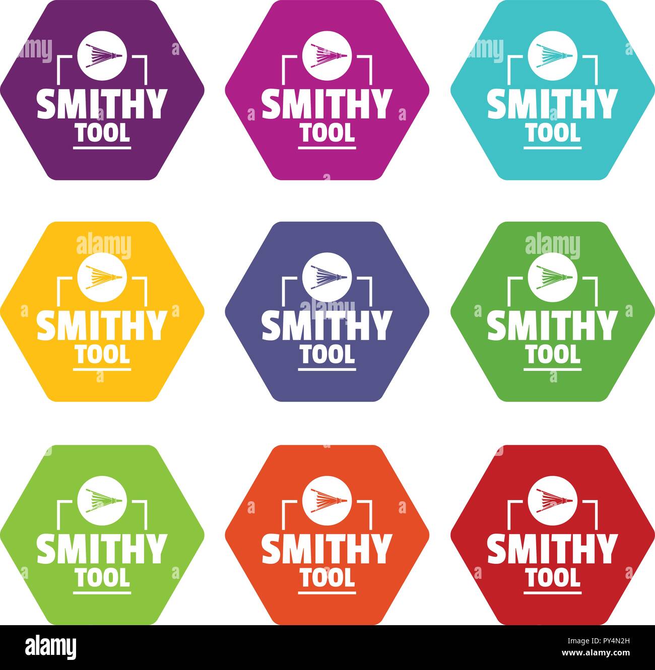 Smithy tool icons set 9 vector Stock Vector Image & Art - Alamy