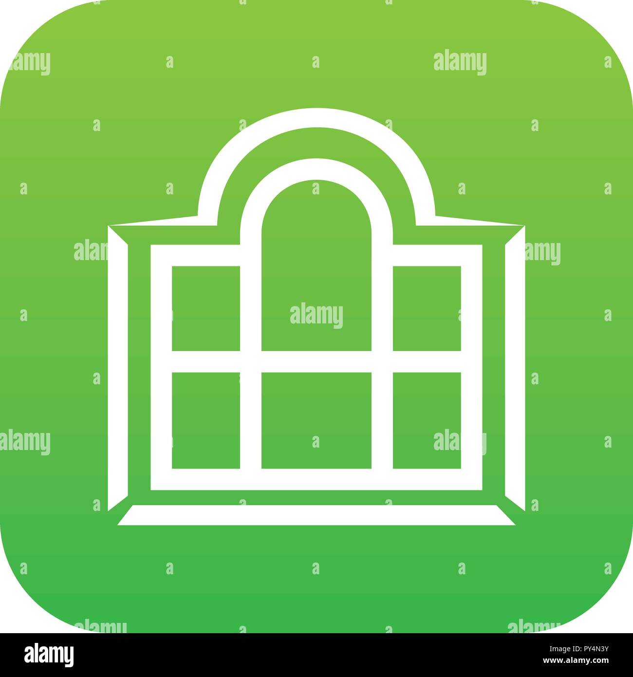 Beautiful window frame icon green vector Stock Vector Image & Art - Alamy