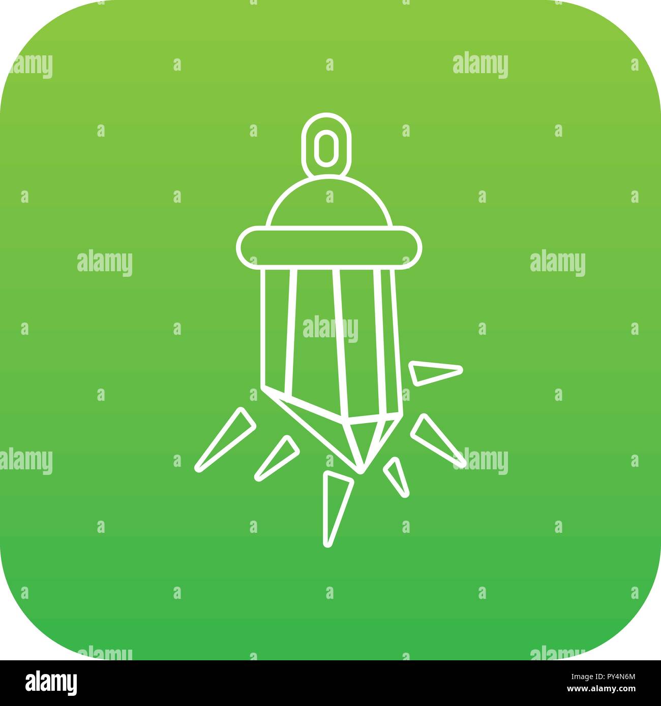 Diamond amulet icon green vector Stock Vector Image & Art - Alamy