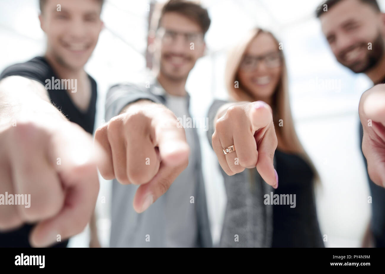 Handsome peoples pointing his finger to you Stock Photo - Alamy