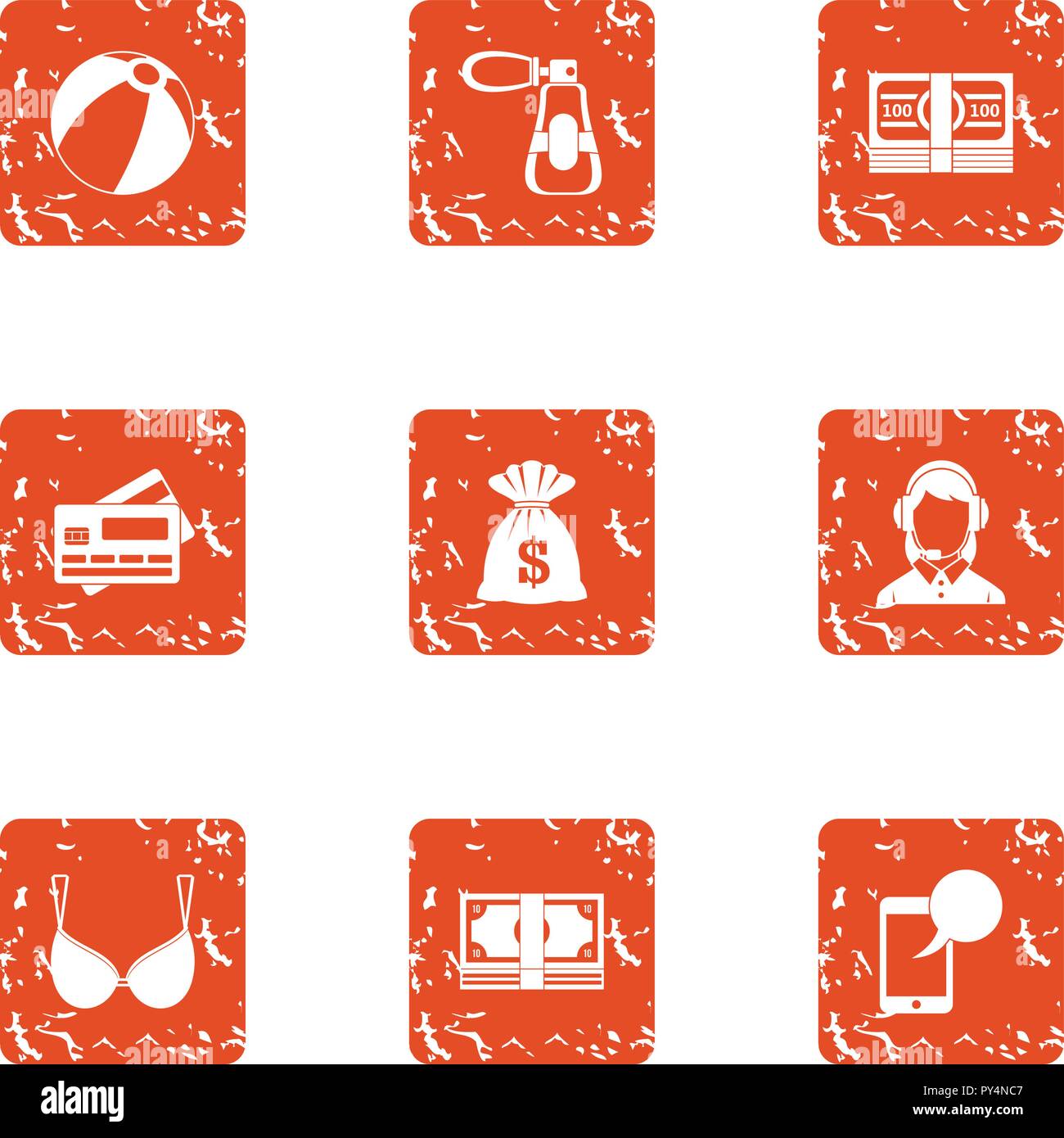 Money code icons set, grunge style Stock Vector Image & Art - Alamy