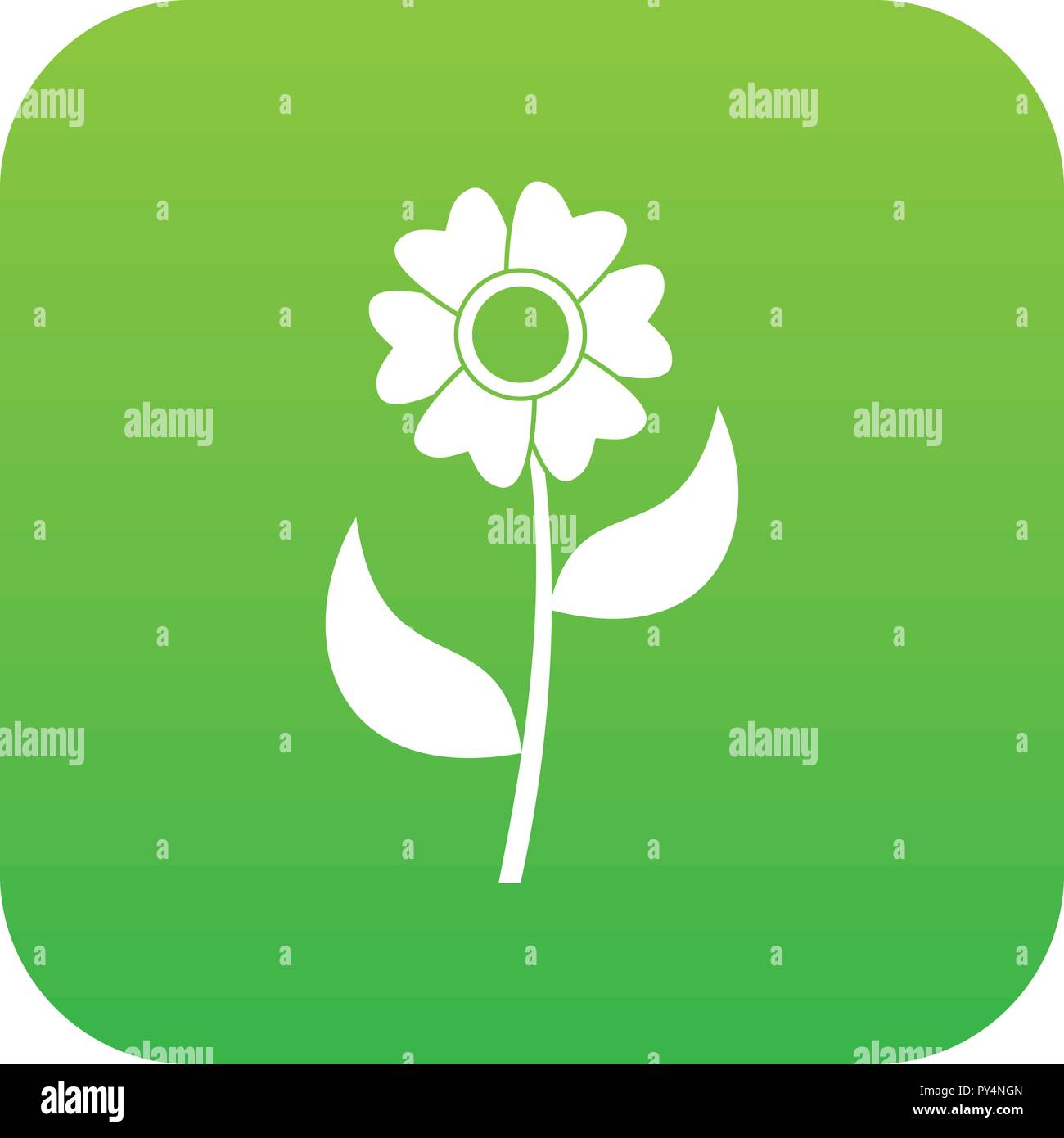 Flower icon digital green Stock Vector Image & Art - Alamy
