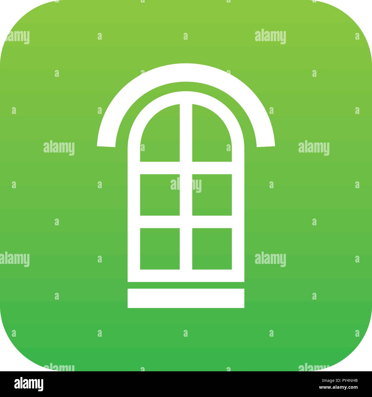 Semicircular window frame icon green vector Stock Vector Image & Art ...