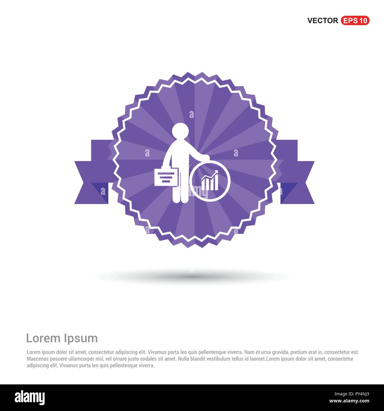 Business Finance Icon - Purple Ribbon banner Stock Vector Image & Art ...