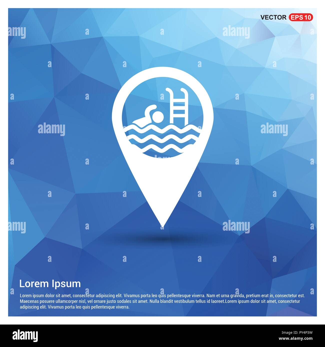 Swimming Pool Location Icon Stock Vector Image & Art - Alamy