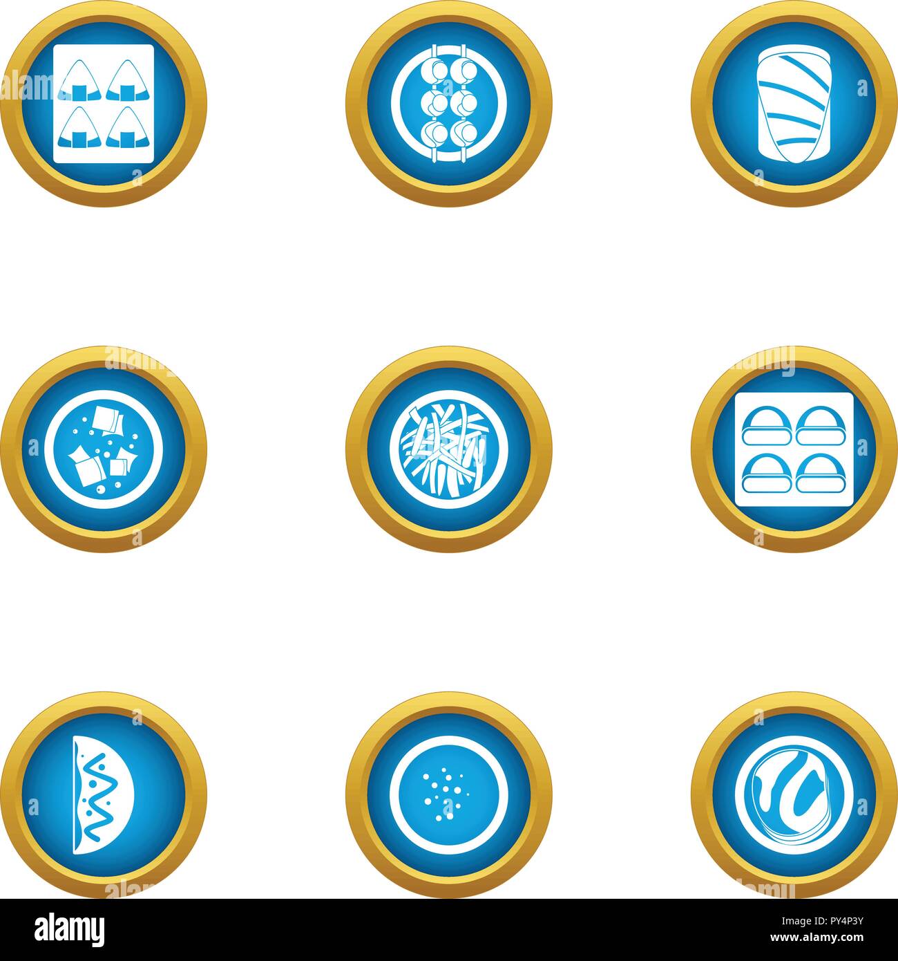 Freezing food icons set, flat style Stock Vector Image & Art - Alamy