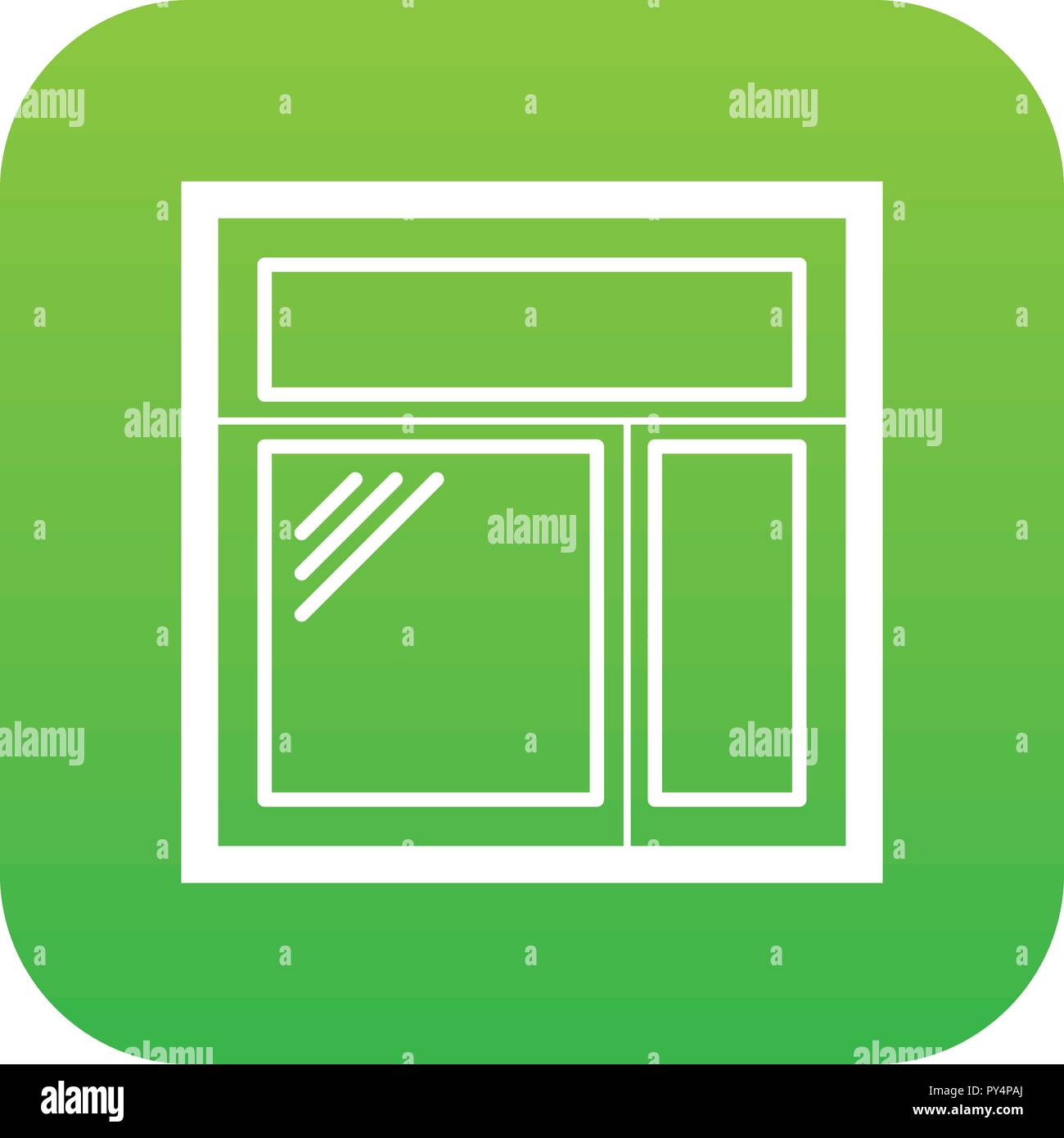 Square window frame icon green vector Stock Vector Image & Art - Alamy