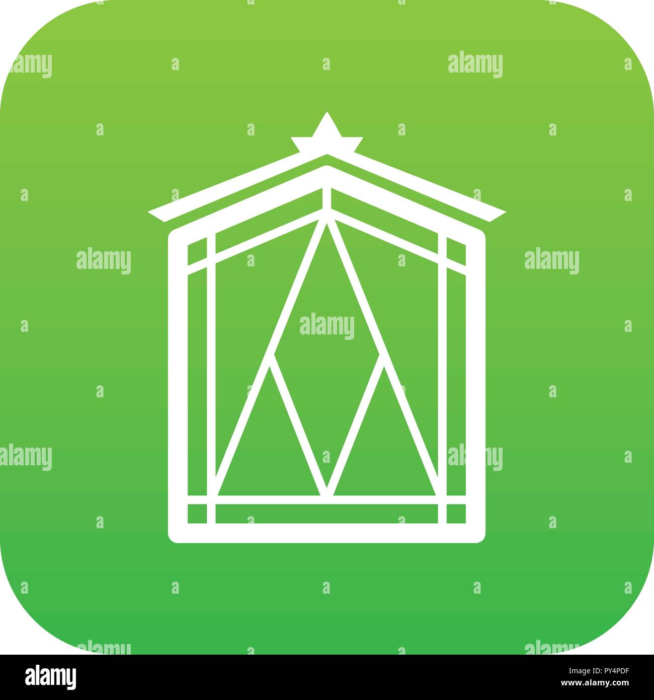 Fairy window frame icon green vector Stock Vector Image & Art - Alamy